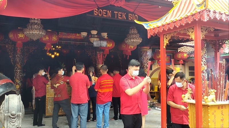 Begini Suasana Perayaan Imlek di Kelenteng Boen Tek Bio Tangerang