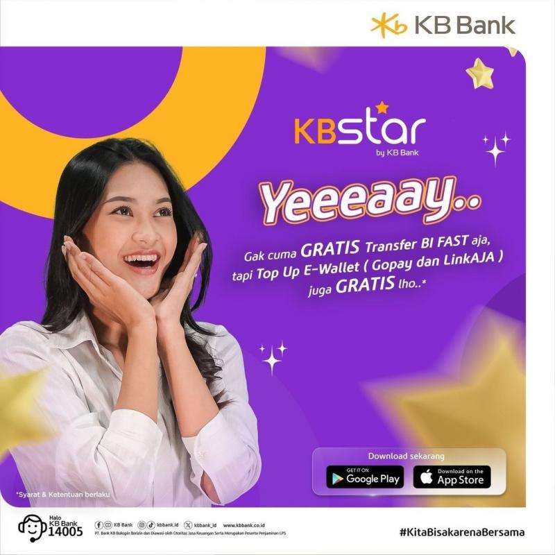 Mau Gratis Transfer BI Fast hingga Top Up GoPay dan OVO? Yuk Pakai KBstar