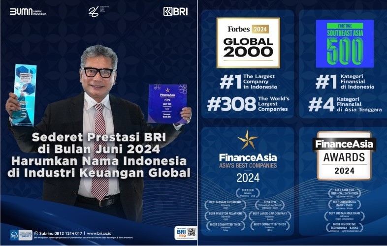 Harumkan Nama Indonesia, Ini Deretan Penghargaan BBRI Sepanjang Juni 2024